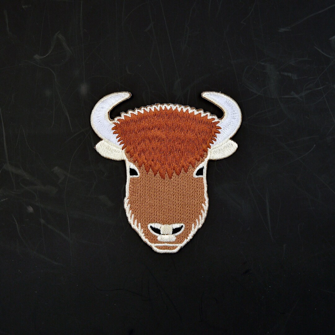 Bison Patch, Iron On, Badge, Embroidery, Patches, Animal, Nature ...