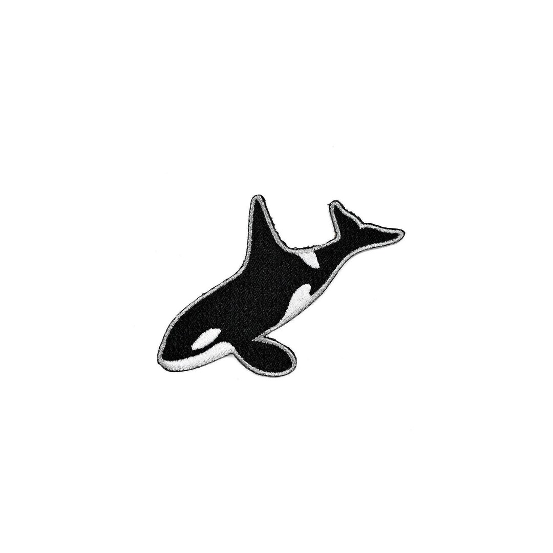 Orca - Patch, Iron On, Badge, Embroidery, Patches, Nature, Wildlife ...