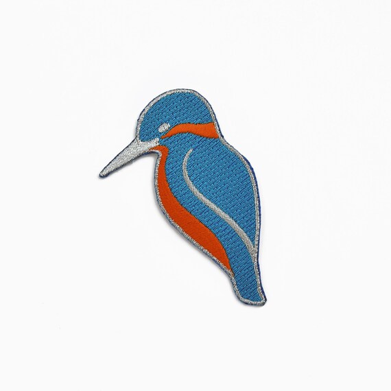 Kingfisher Patch Iron On Badge Embroidery Patches - Etsy UK