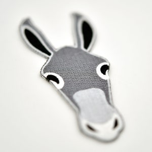 Donkey - Patch, Iron On, Badge, Embroidery, Patches, Animal, Nature ...