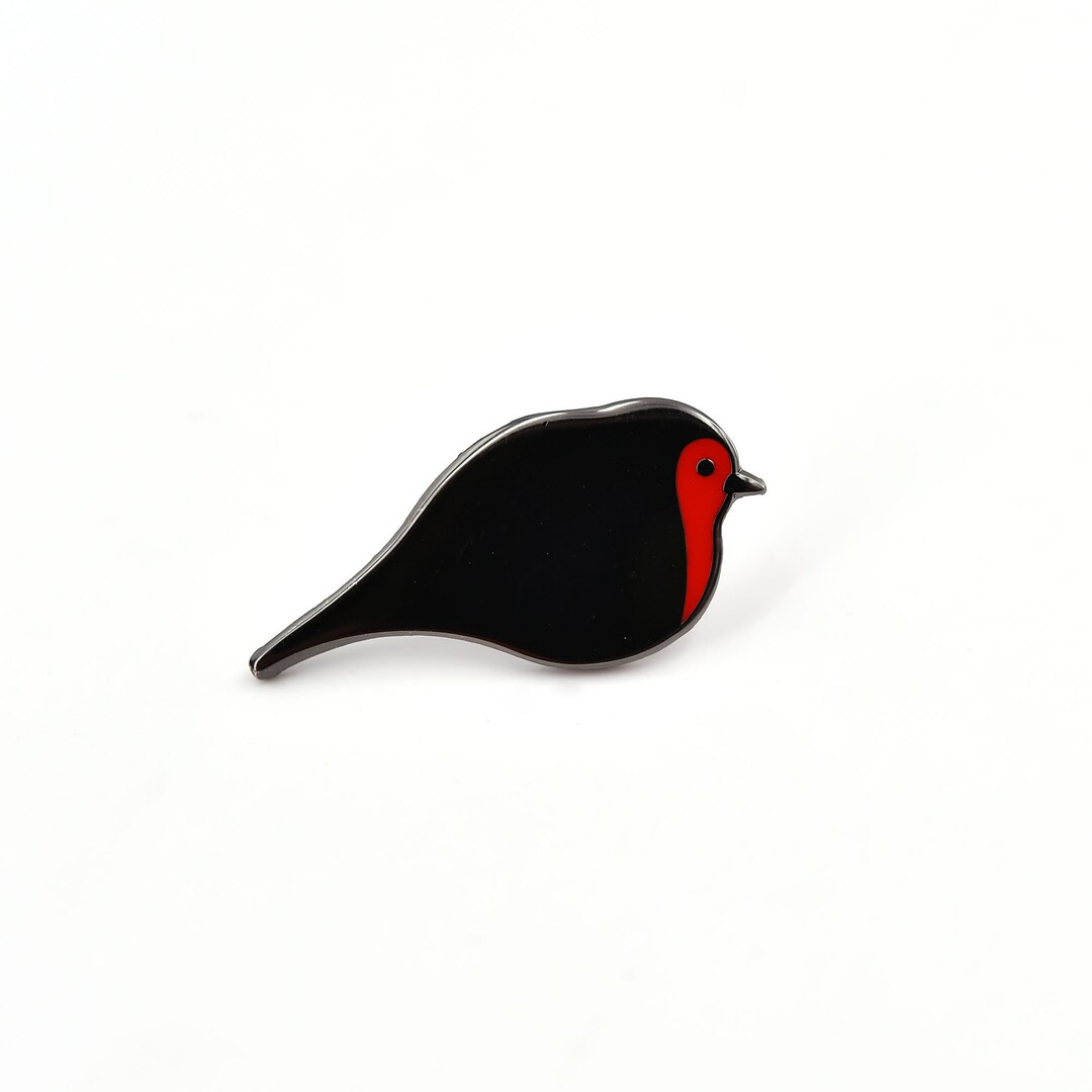 Robin - Hard Enamel Lapel Pin, Badge, Brooch, Pin, Animal, Forest ...