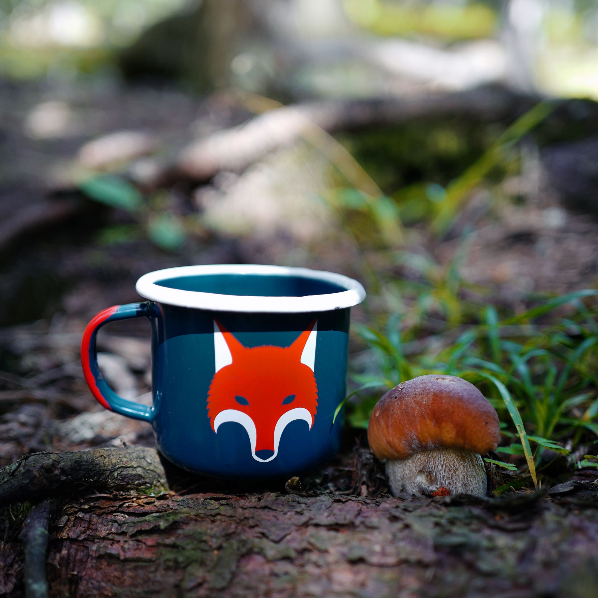 Fuchs Emaille Tasse Camping Becher Tier Waldtier Natur | Etsy