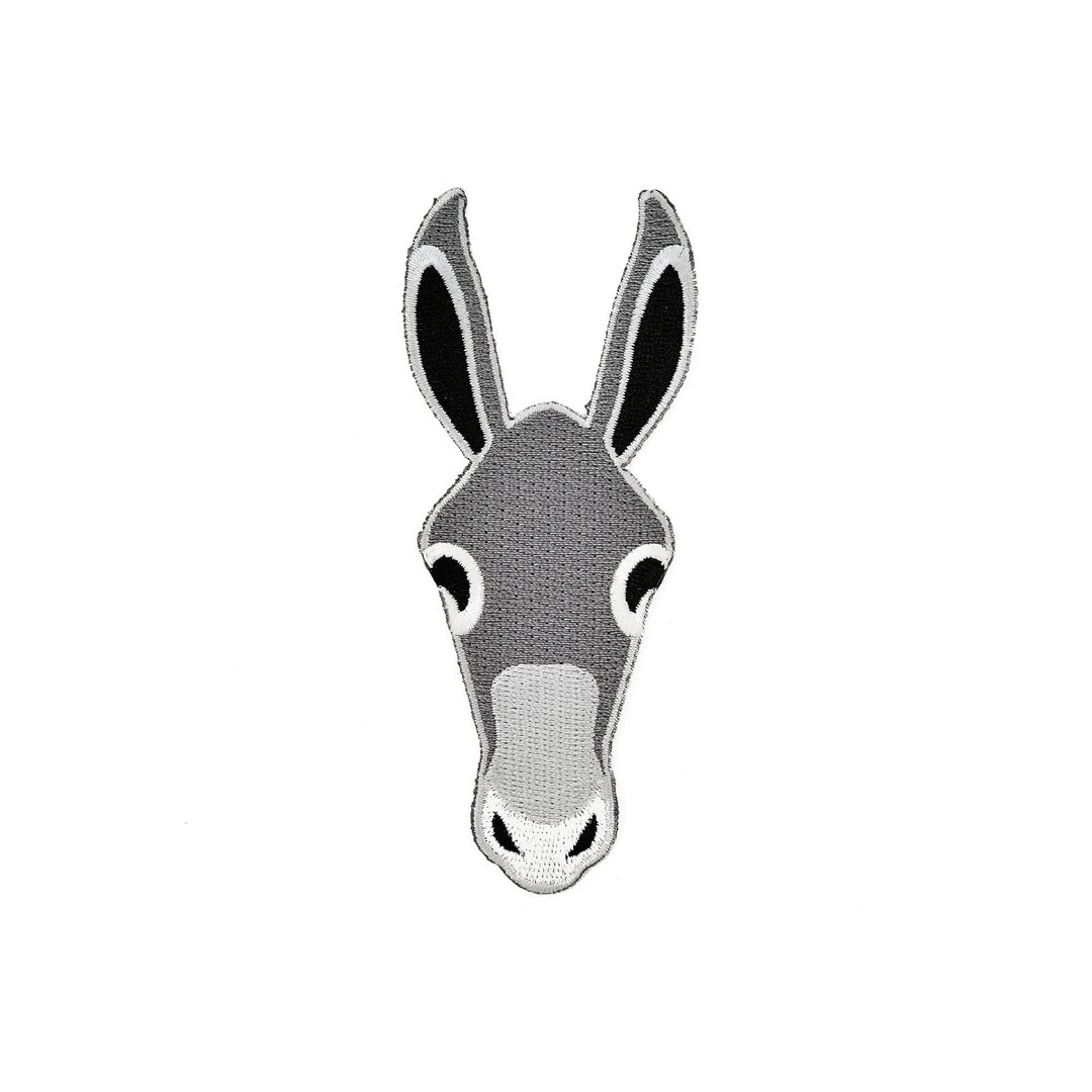 Donkey - Patch, Iron On, Badge, Embroidery, Patches, Animal, Nature ...