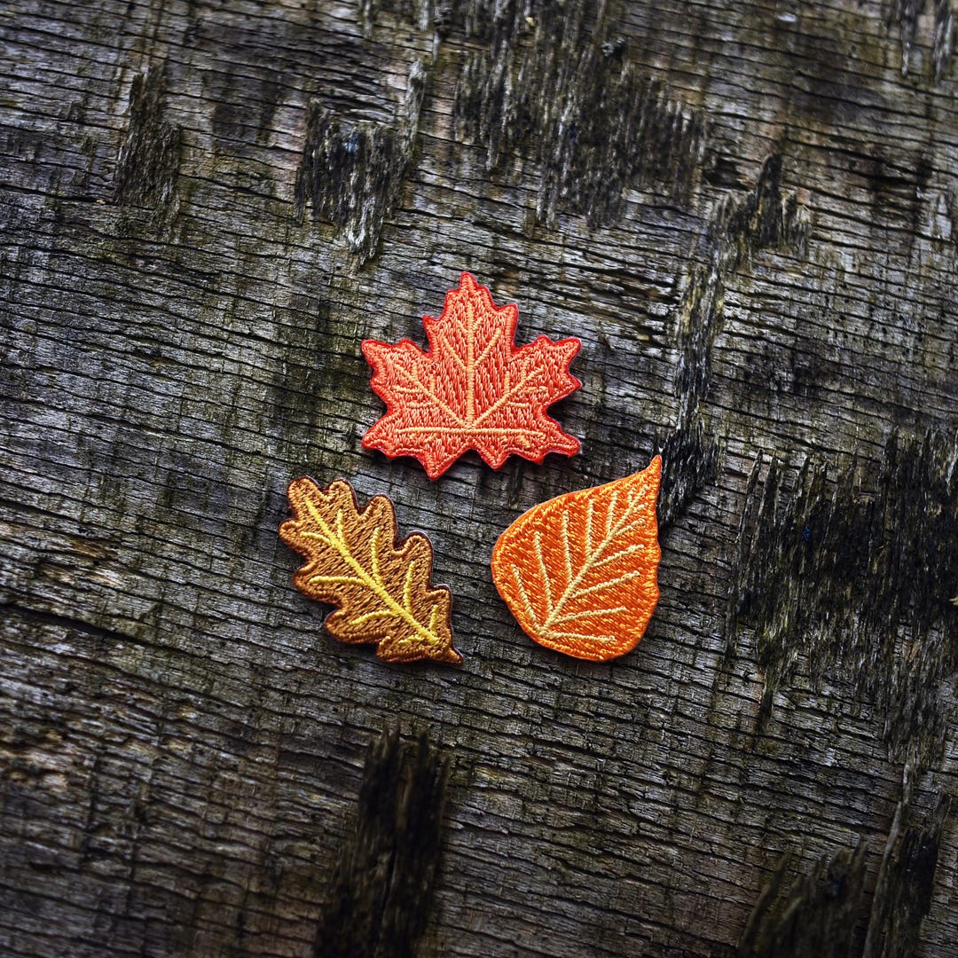 Leaves Patches - Iron-on Autumn Leaves, Oak, Maple, Birch - Etsy