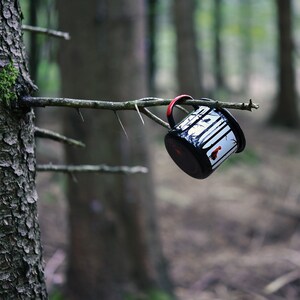 Red Riding Hood Enamel Mug - Camping Mug, Fairy Tale, Wolf, Forest ...