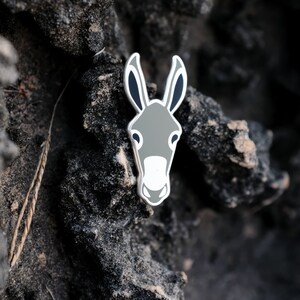 Donkey - Hard Enamel Lapel Pin, Badge, Brooch, Pin, Animal, Nature ...