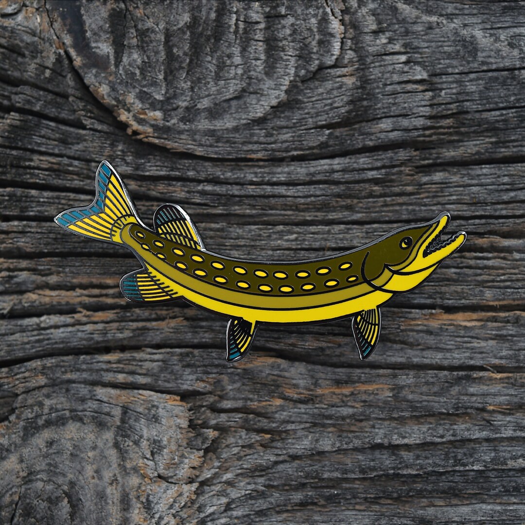 Pike Hard Enamel Lapel Pin Badge Brooch Pin Animal - Etsy