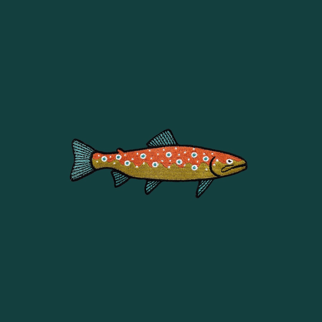 Orange Trout Iron-on Patch - Catch of the Day - Etsy