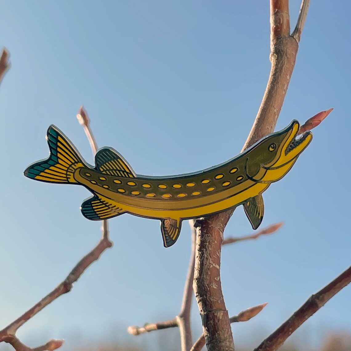 Pike Hard Enamel Lapel Pin Badge Brooch Pin Animal - Etsy