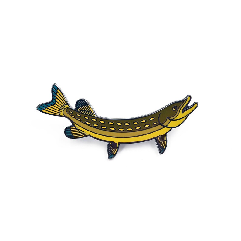 Pike Hard Enamel Lapel Pin Badge Brooch Pin Animal - Etsy