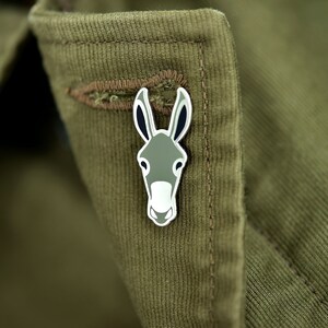 Donkey - Hard Enamel Lapel Pin, Badge, Brooch, Pin, Animal, Nature ...