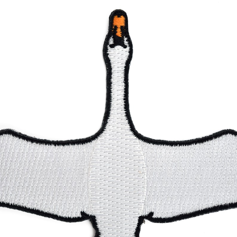 Swan - Patch, Iron On, Badge, Embroidery, Patches, Animal, Nature ...