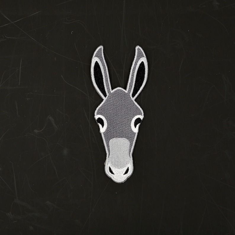 Donkey - Patch, Iron On, Badge, Embroidery, Patches, Animal, Nature ...