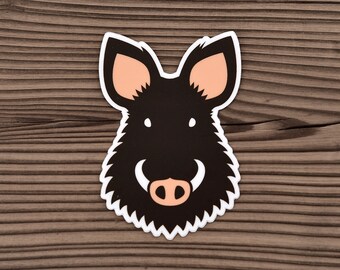 Wild Boar Sticker | Etsy