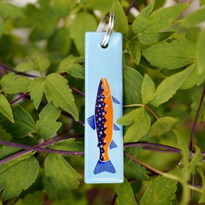 Trout Enamel Keychain - Flyfishing, Fisherman, Fish, Brown Trout ...