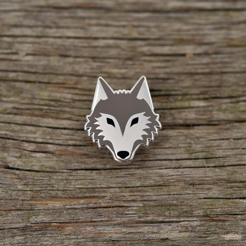 Wolf- Hard Enamel Lapel Pin, Badge, Brooch, Pin, Animal, Forest, Nature ...