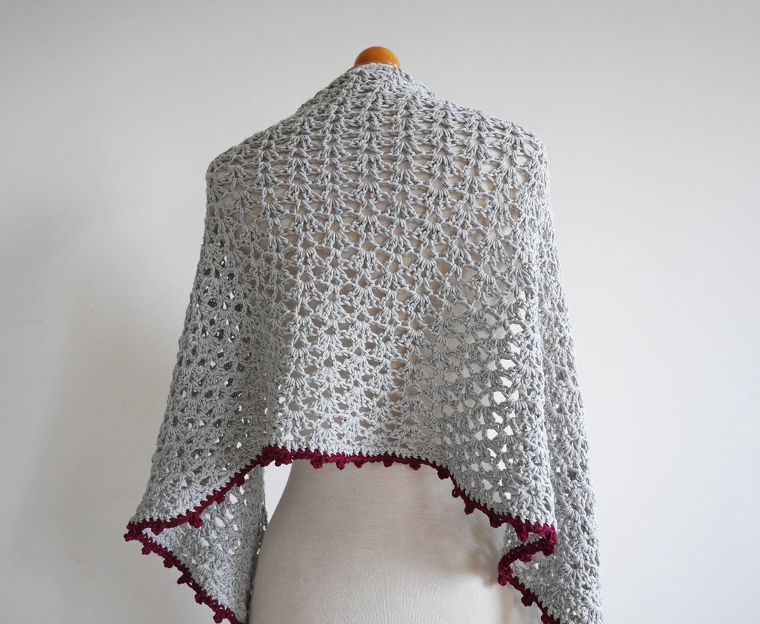 Crochet Shawl Pattern, Lightweight Shawl, Lacy Shawl, Crochet Wrap ...