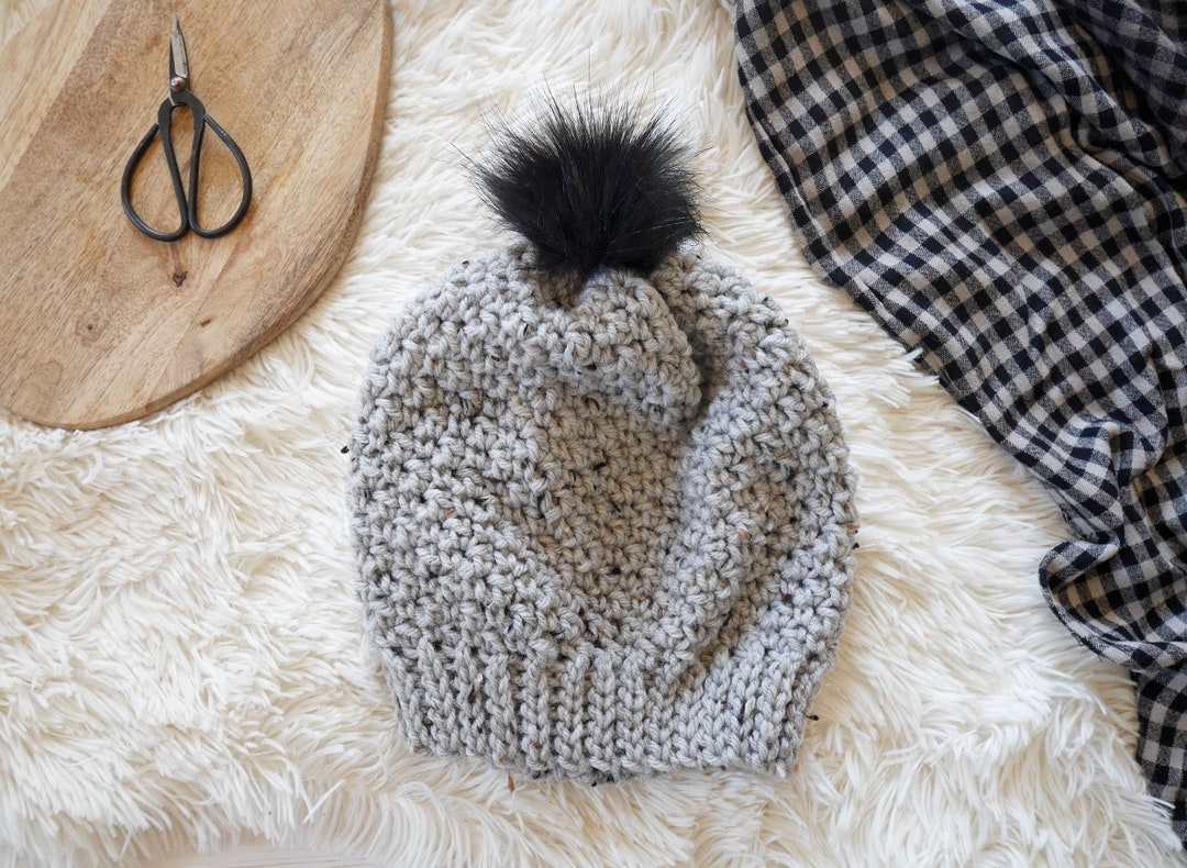 Chunky Crochet Hat Pattern: Textured Snow Toque (PDF Pattern) - Etsy