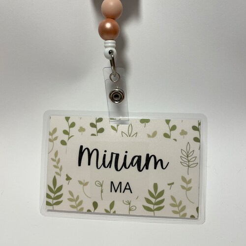 Badge Back Pink Blue Floral Custom - Etsy