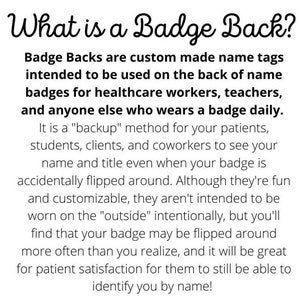Badge Back Medical Custom - Etsy