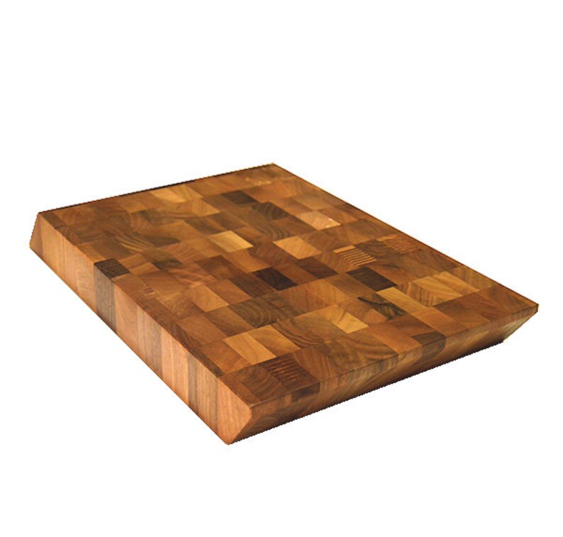 Walnut End Grain Butcher Block Cutting Board Chaotic Pattern - Etsy