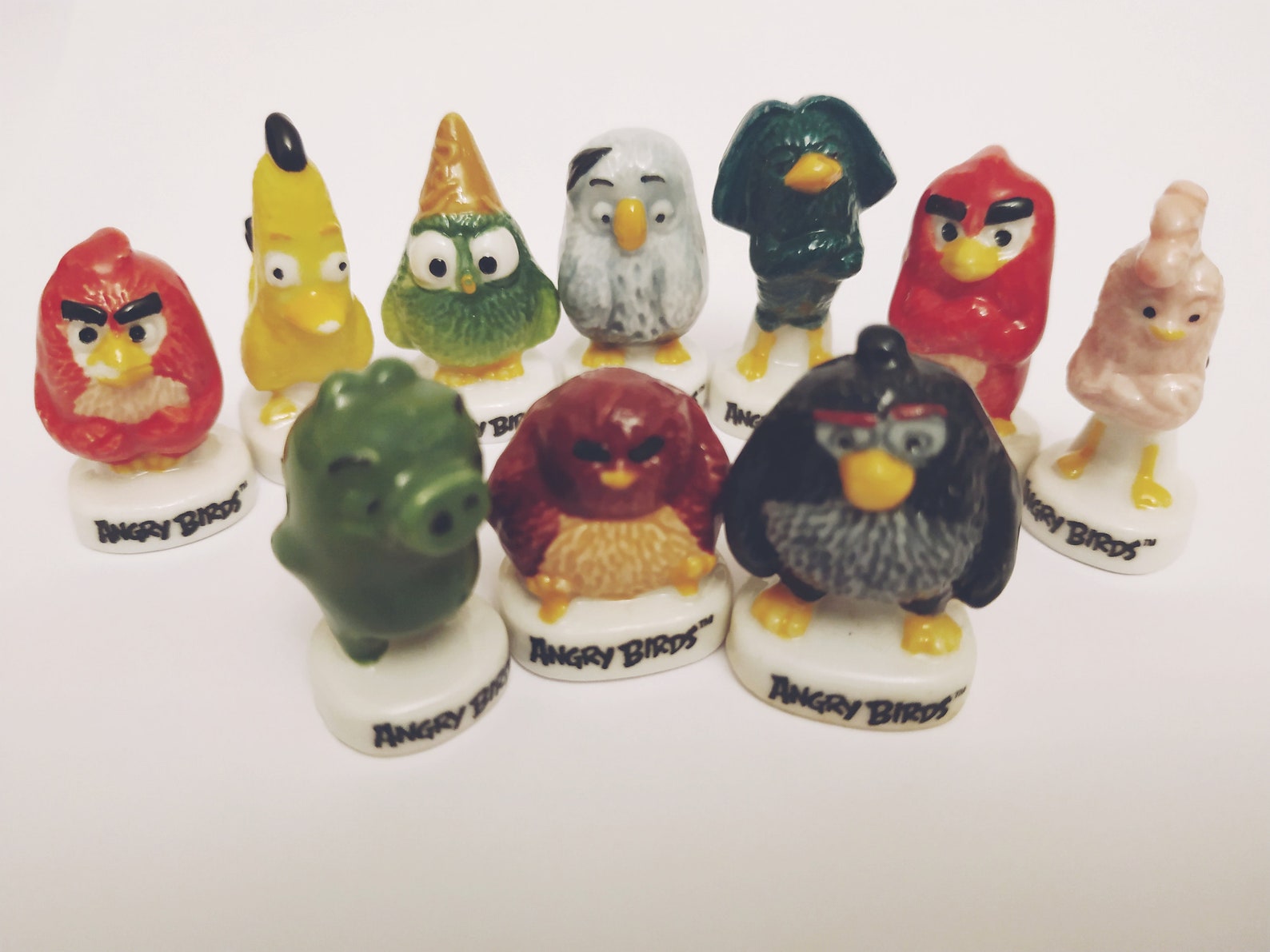 Angry Birds-bean Fève- Minifigurines- 10 Figurines- Hand Painted ...