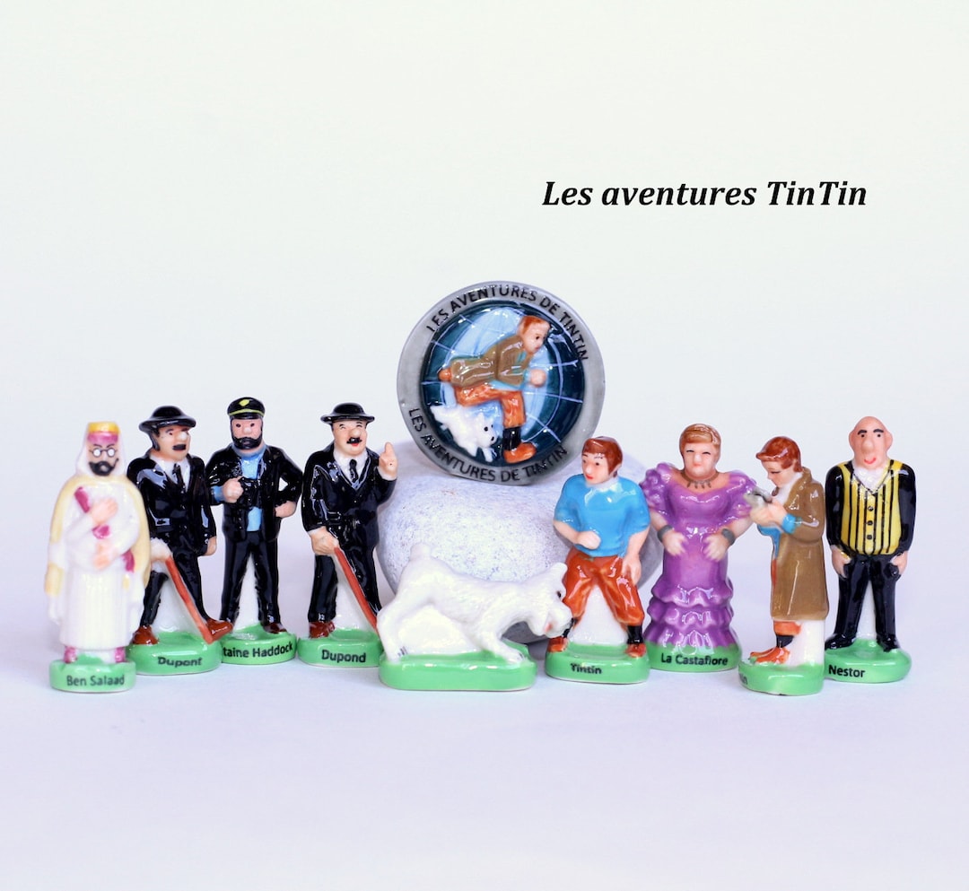 Tintin (les Aventures)- Bean Fève- 10 Figurines- Hand Painted ...