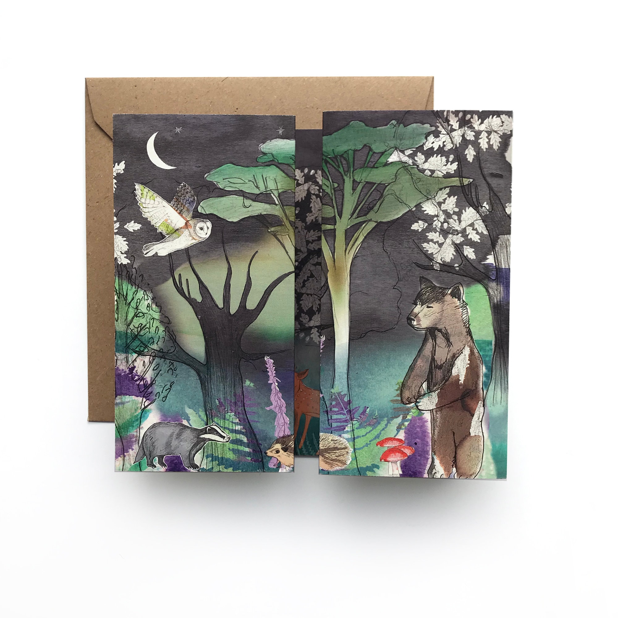 Woodland Animal Card, British Wild Animal Card, Animal Blank Greetings ...