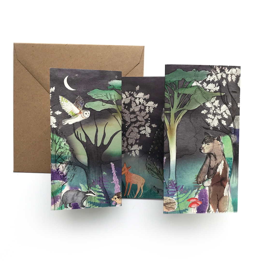 Woodland Animal Card, British Wild Animal Card, Animal Blank Greetings ...