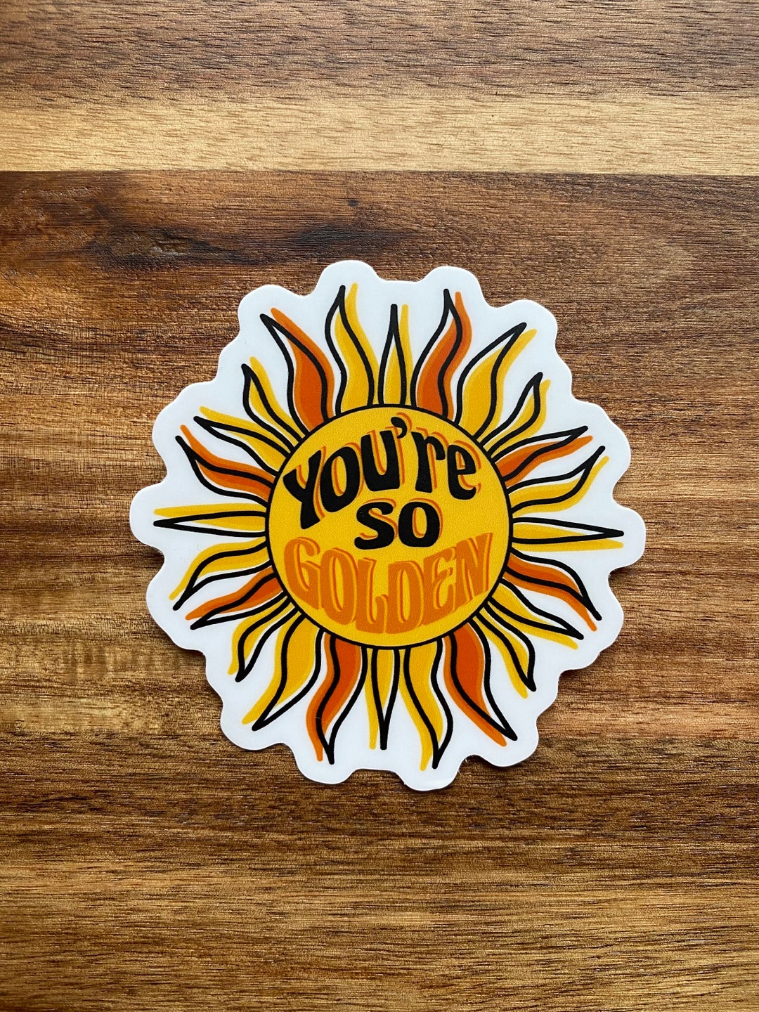 Golden Sun Sticker - Etsy