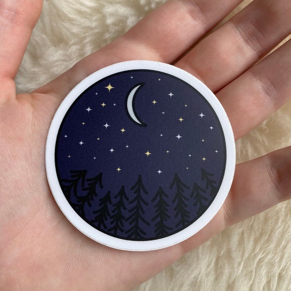 Night Sky Trees - Etsy
