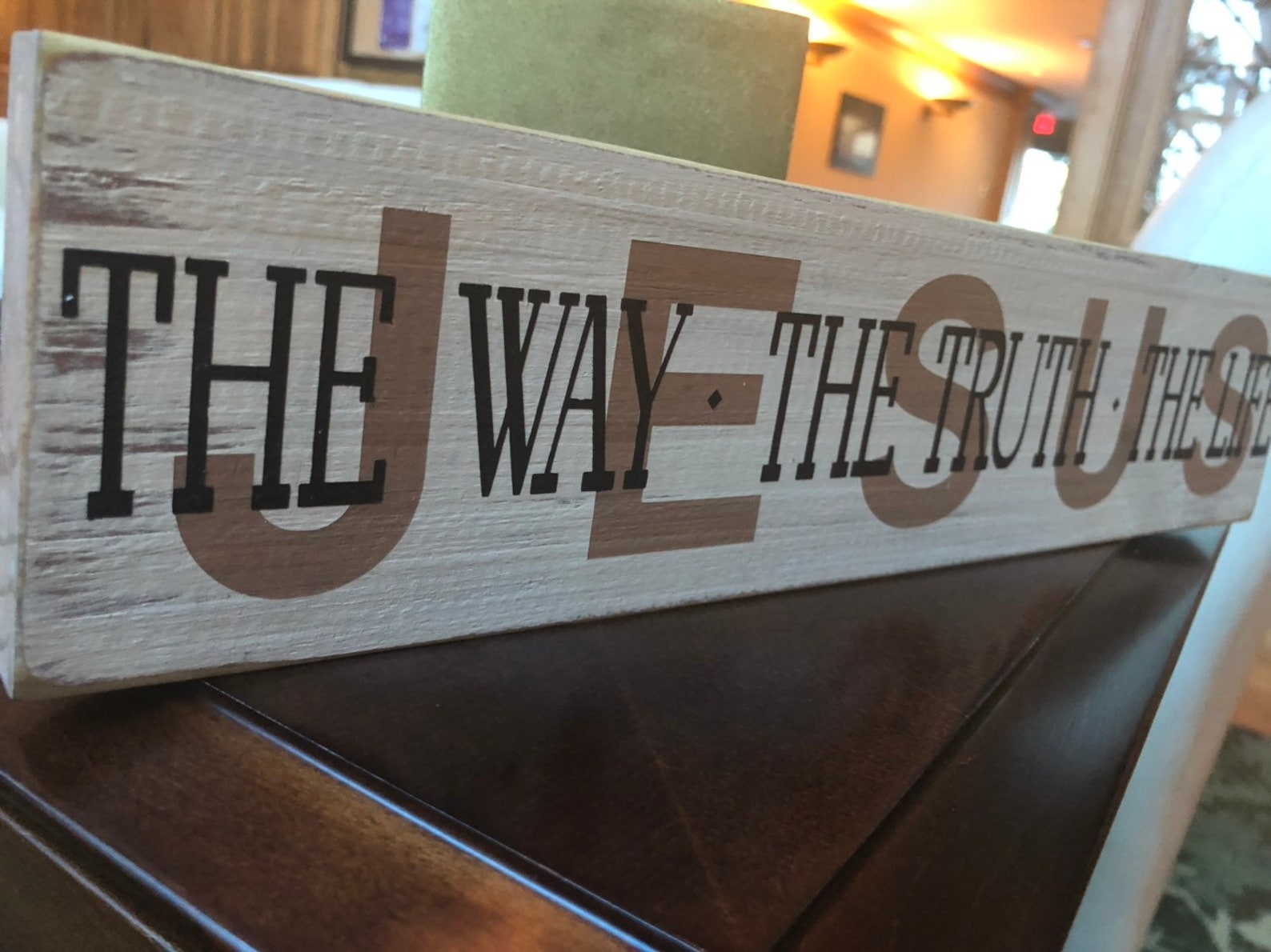 JESUS the Way the Truth the Life Wood Painted Sign - Etsy