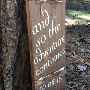 And so the Adventure Begins Wood Sign, 5 1/2” X 14” - Etsy