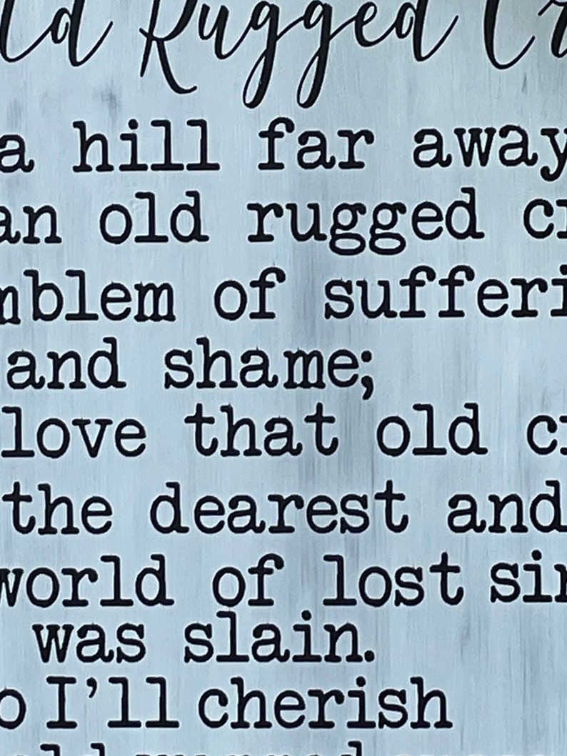 The Old Rugged Cross Wood Painted Sign 11x14 - Etsy