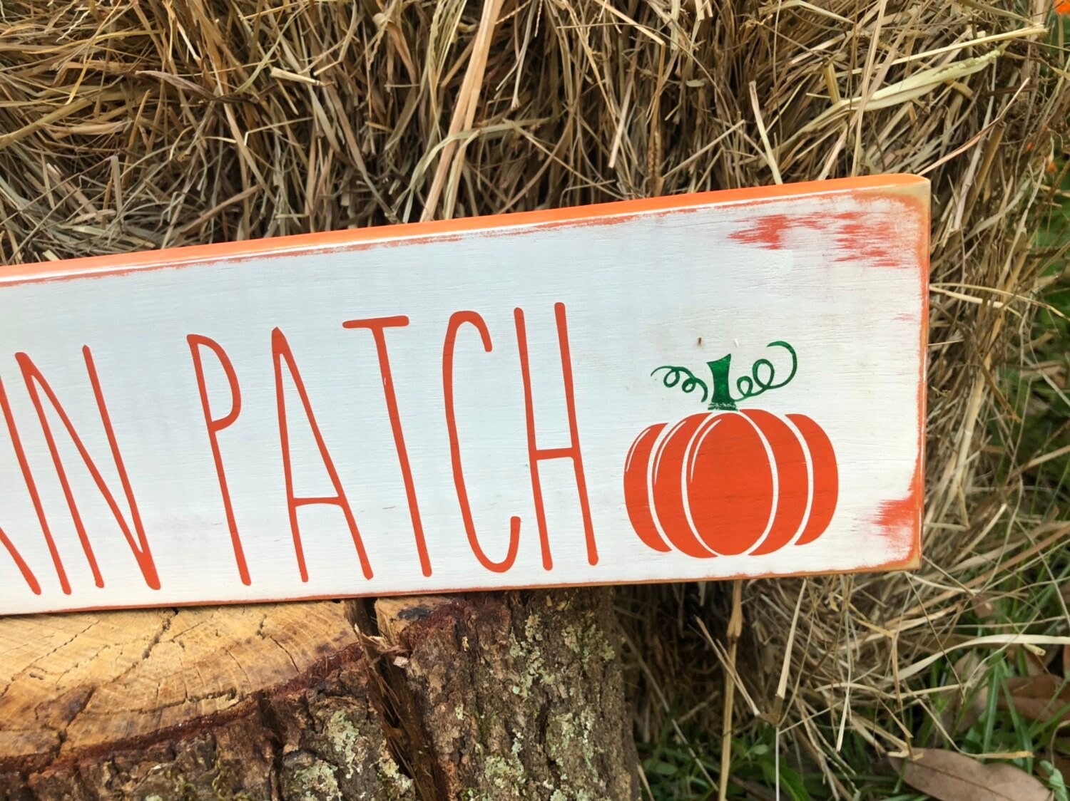 Pumpkin Patch Wood Sign, 3 1/2" X 14 1/2" on 1/2" Pine Wood - Etsy
