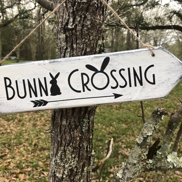 Wood Bunny Sign - Etsy