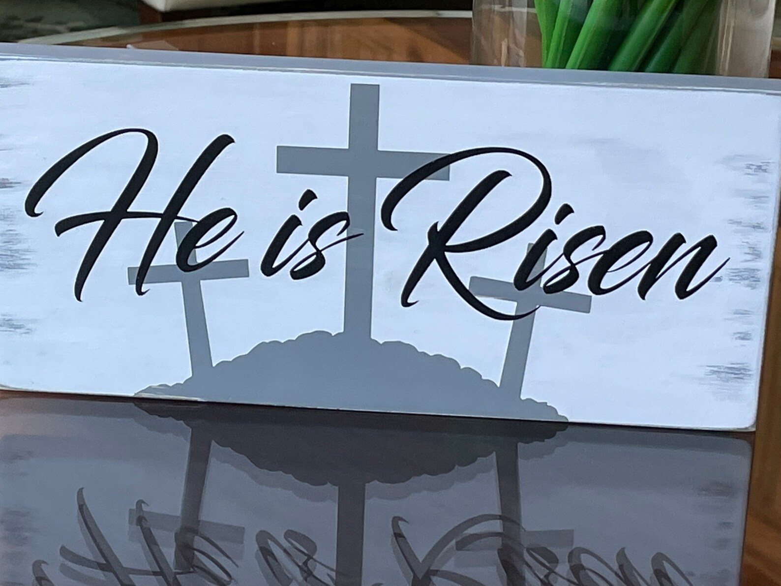 He is Risen Wood Painted Sign; Approx 6x12” on 1/2” Wood - Etsy