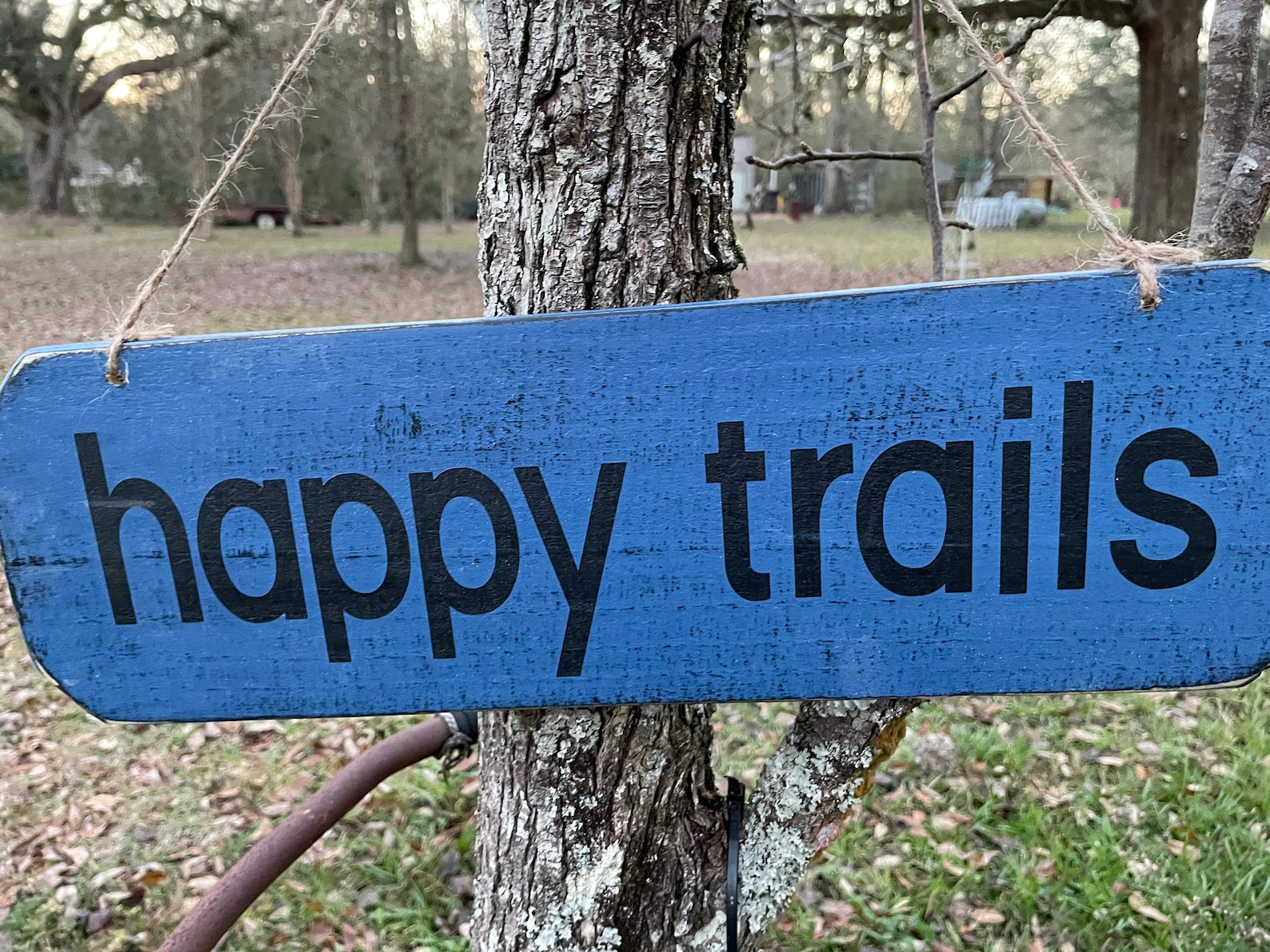 Happy Trails Wood Sign 5 X 18 - Etsy