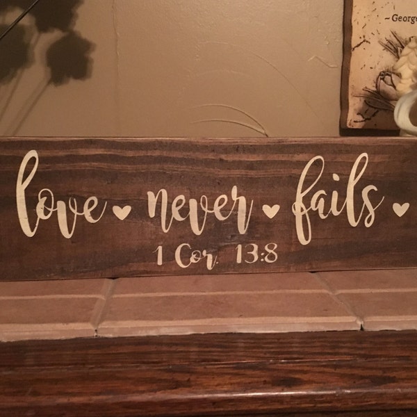 Love Never Fails Sign - Etsy