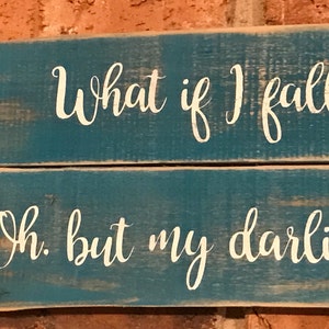 What If I Fall? Rustic Wood Pallet Sign - Etsy