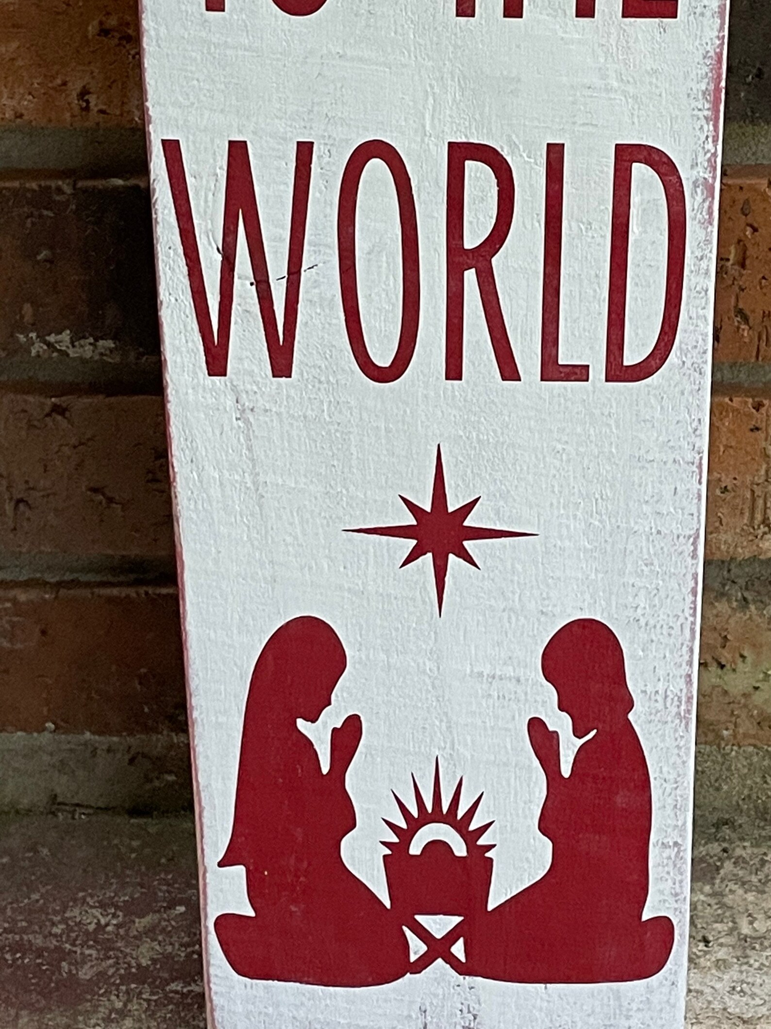 Joy to the World Vertical Painted Wood Sign 5 X 45 | Etsy