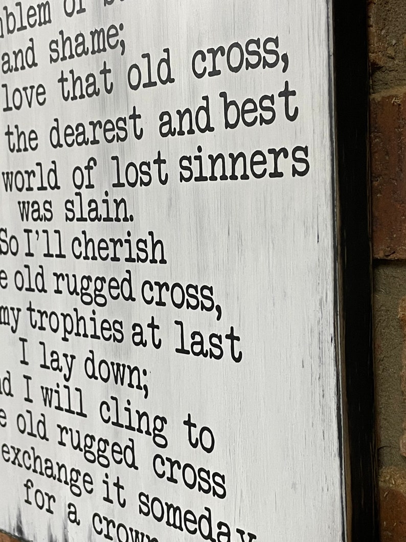 The Old Rugged Cross Wood Painted Sign 11x14 - Etsy