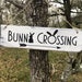 Bunny Crossing Painted Wood Sign, 12" X 3.25" on 1/2" Pine Wood - Etsy