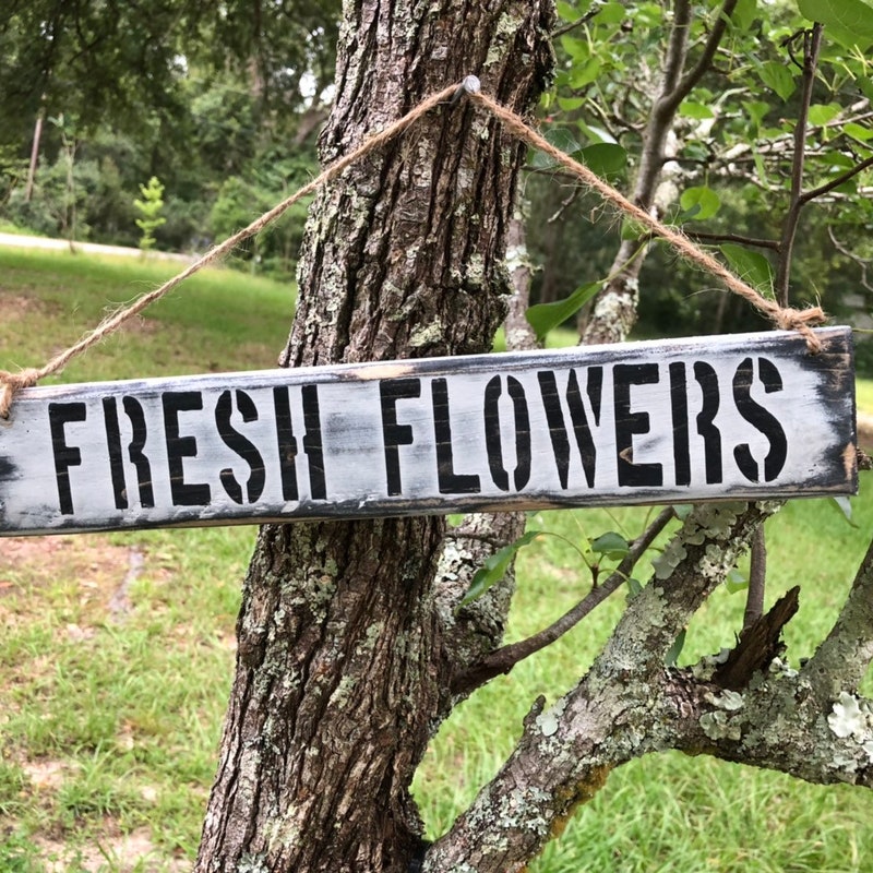 Fresh Cut Flowers Sign - Etsy