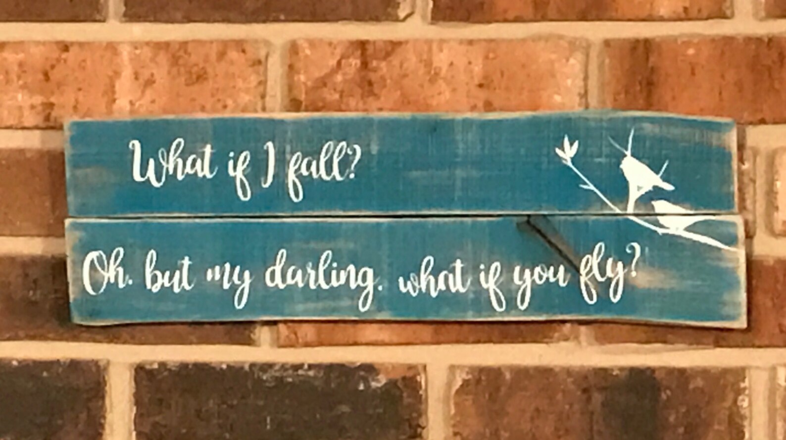 What If I Fall Rustic Wood Pallet Sign | Etsy