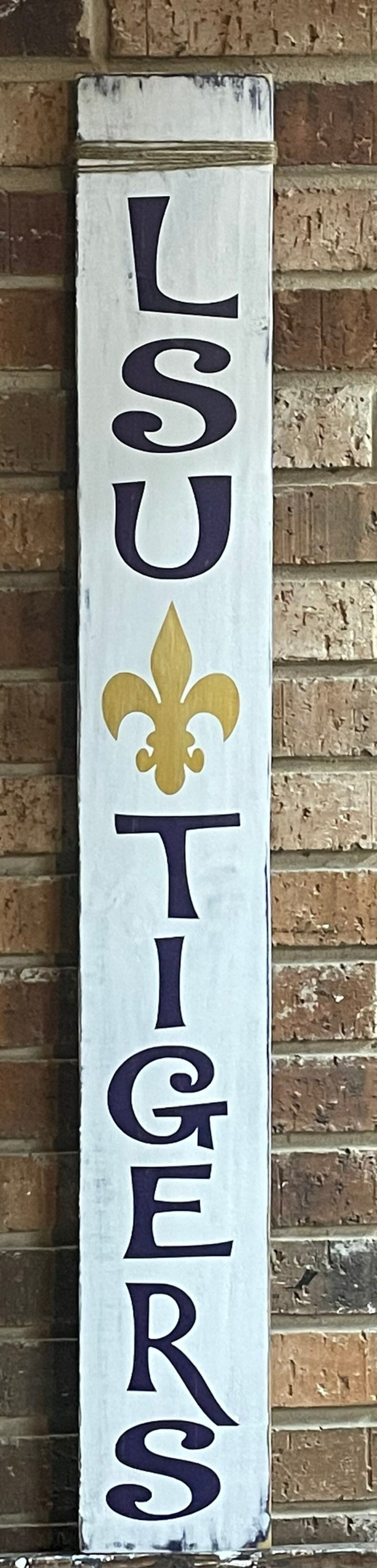 LSU Tigers Porch Sign, 5x42” - Etsy