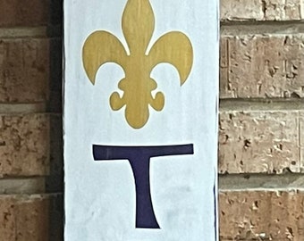 LSU Hand Painted Wooden Sign Cut Into the Shape of Louisiana. - Etsy