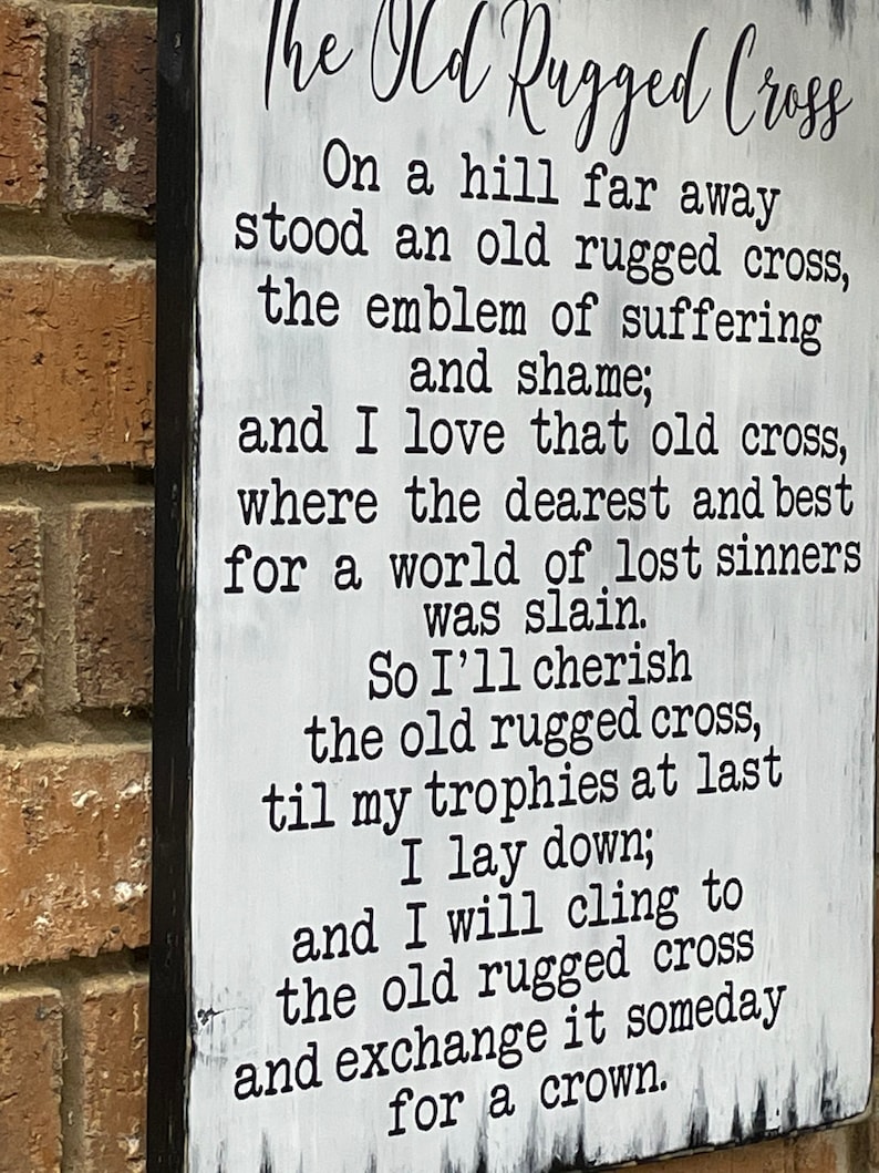 The Old Rugged Cross Wood Painted Sign 11x14 - Etsy