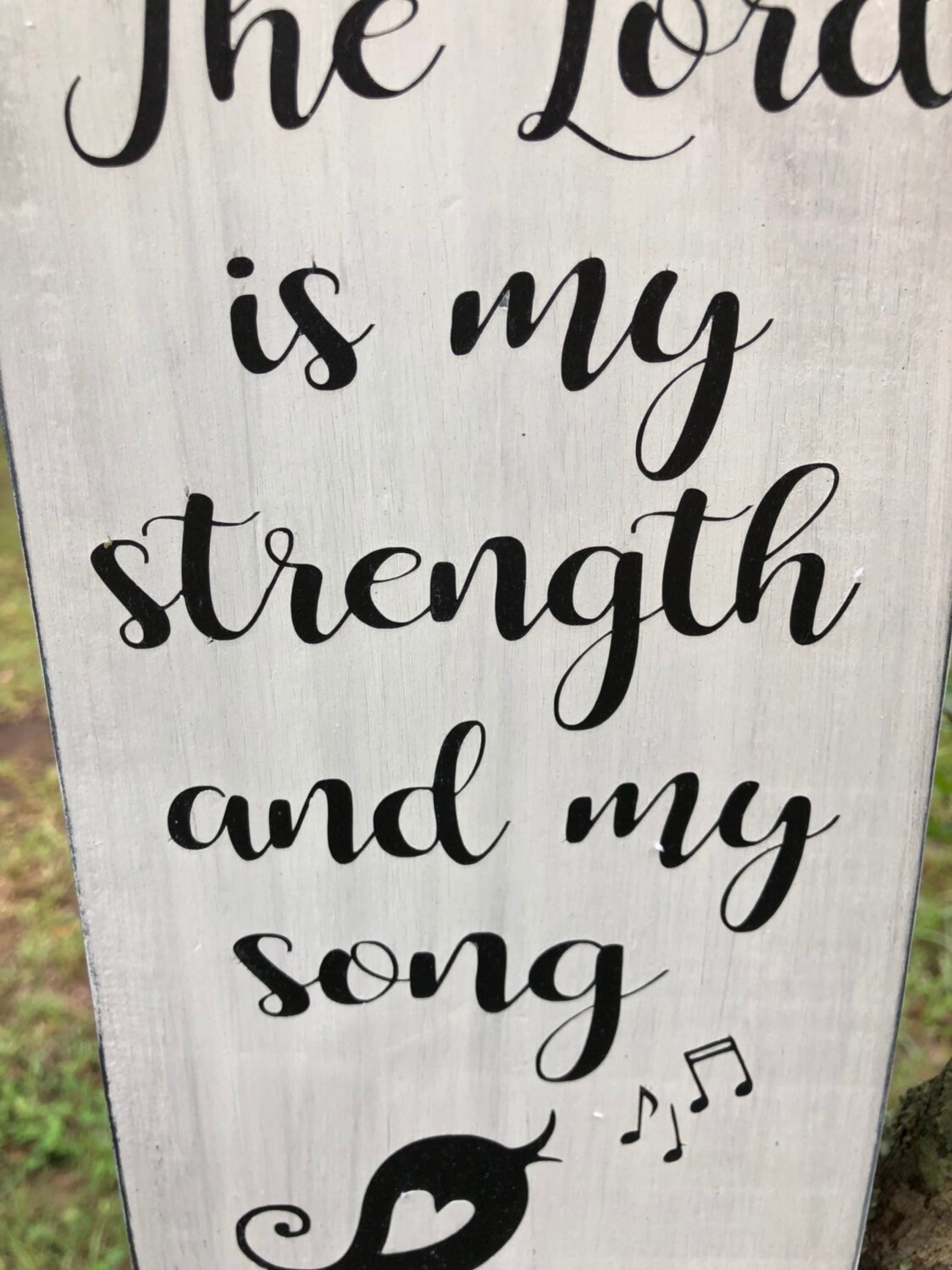 The Lord is My Strength and My Song Wood Sign 5” X 12” on 1/2” Wood ...