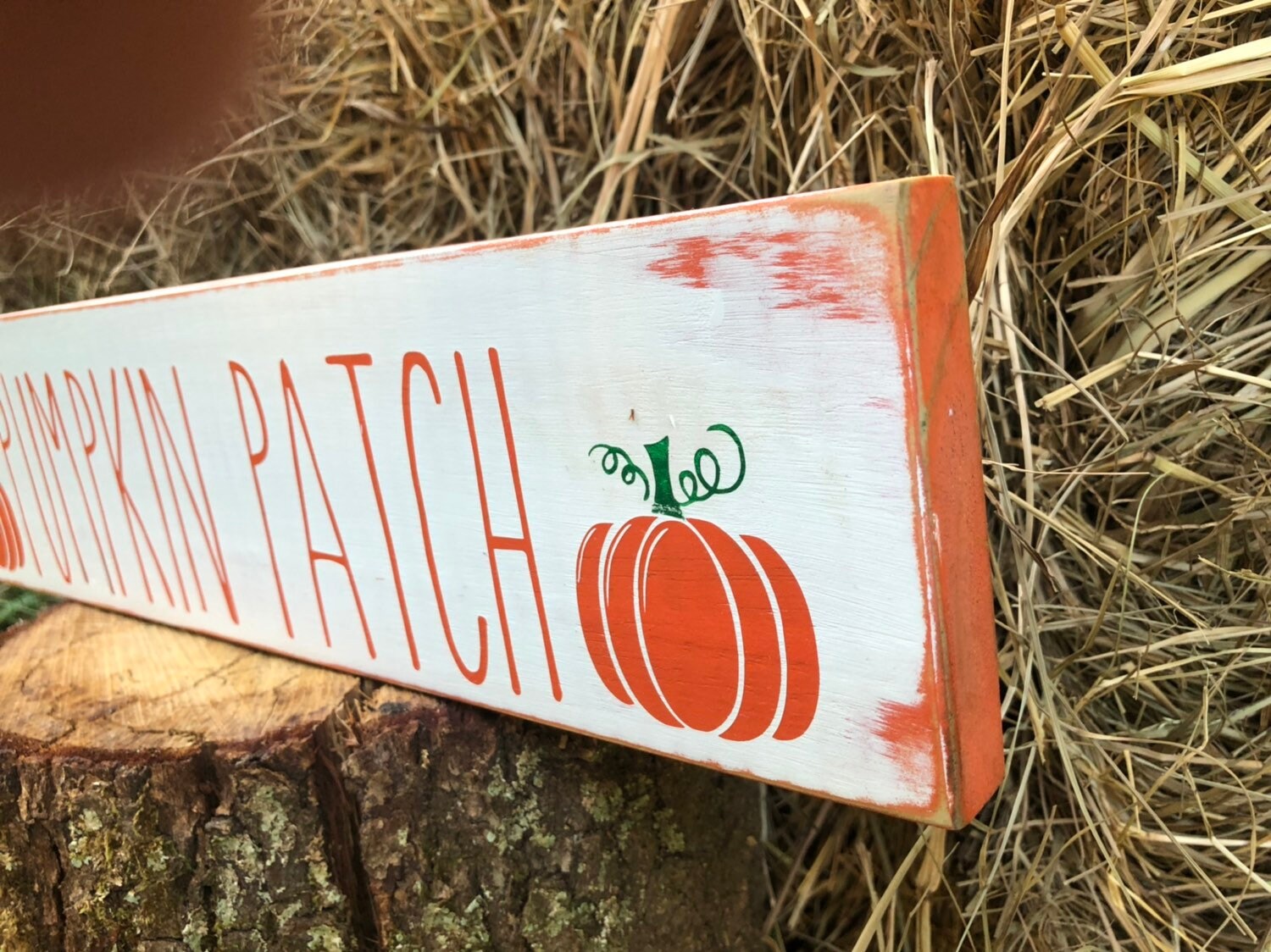 Pumpkin Patch Wood Sign, 3 1/2" X 14 1/2" on 1/2" Pine Wood - Etsy
